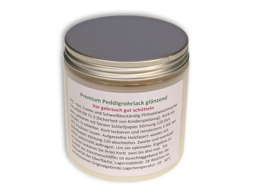lebensmittelechter hochwertiger Peddigrohrlack