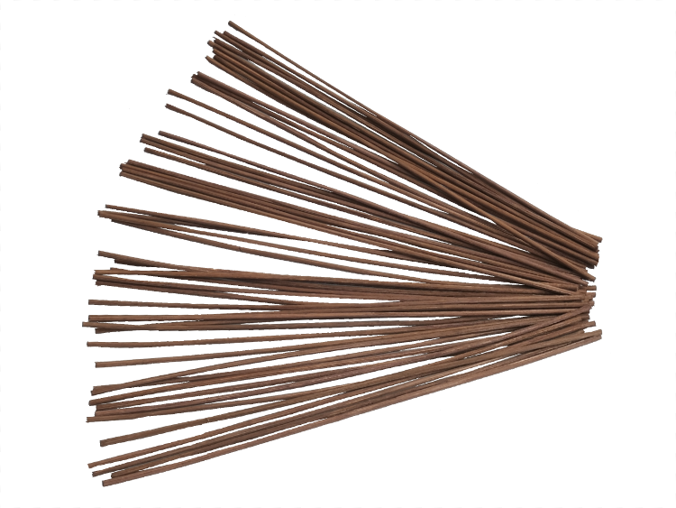 braun gefärbte Staken aus 3mm Peddigrohr
