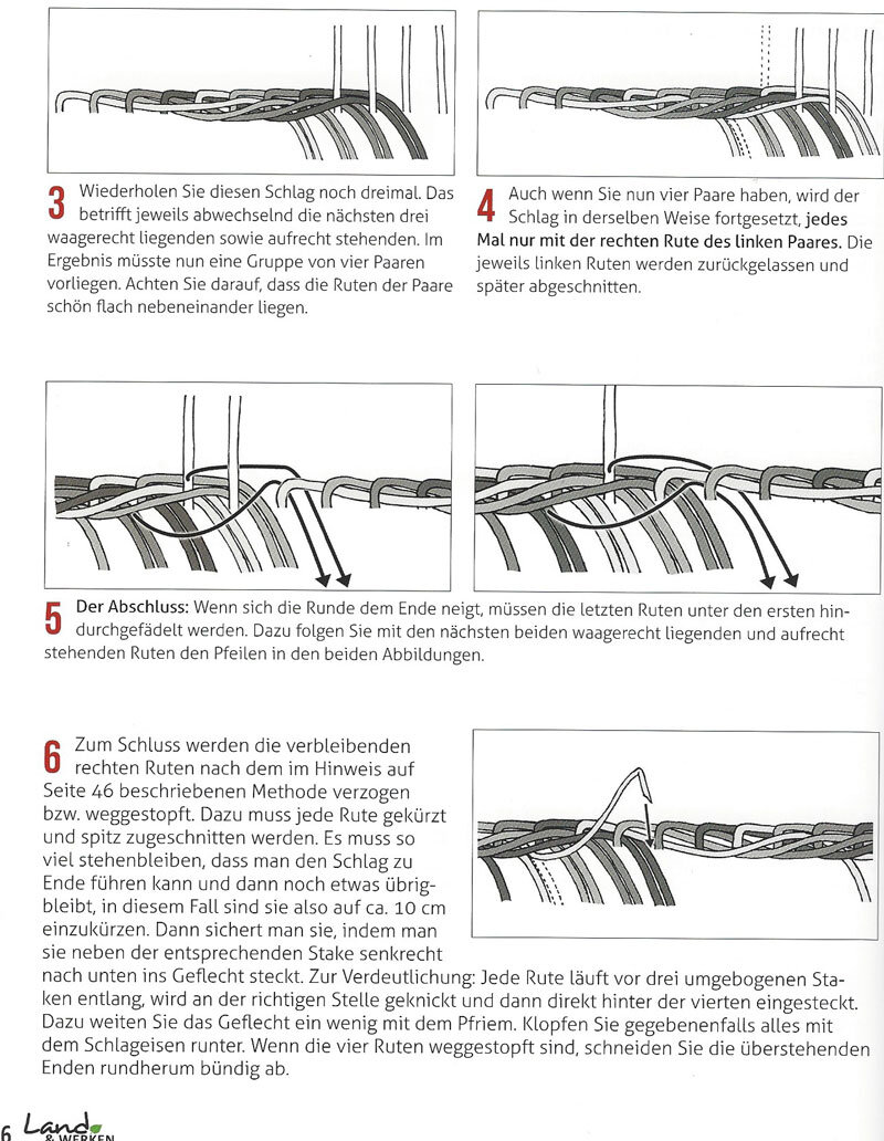 Anleitung Weidenkörbe flechten Schrittweise erklärt